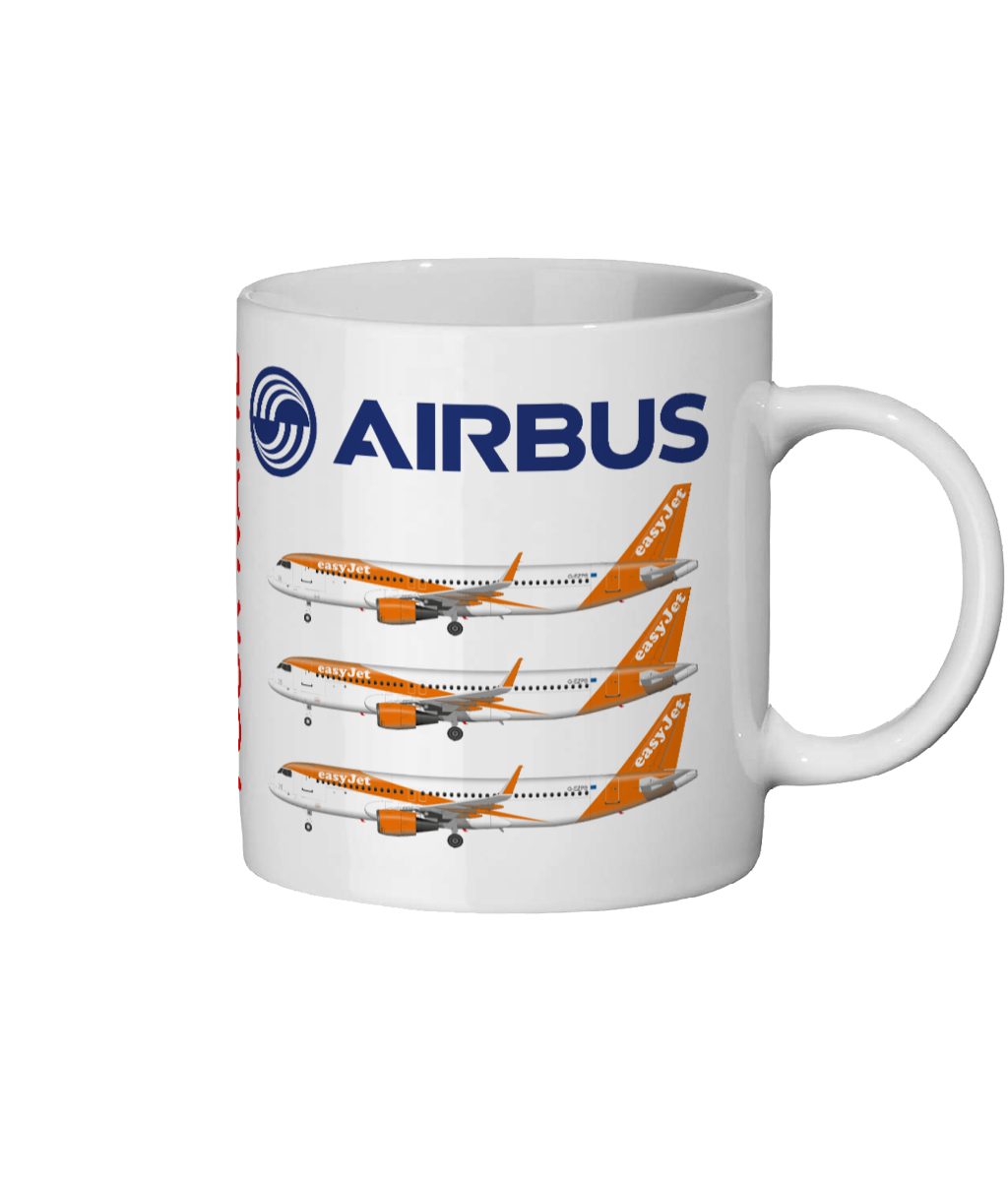 Easyjet Airbus A320 Aircraft Tea/Coffee Mug - AEROFANATICS