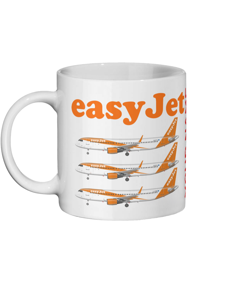 Easyjet Airbus A320 Aircraft Tea/Coffee Mug - AEROFANATICS
